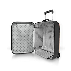 Rollink Flex Vega Cabin Fully Collapsible Suitcase - Hardshell, Silent, Coated Wheels for Smooth Gliding, Scratch, Water & Impact Resistant, Carry-On 21-Inch (10.5 Gal packing volume), Rose Smoke