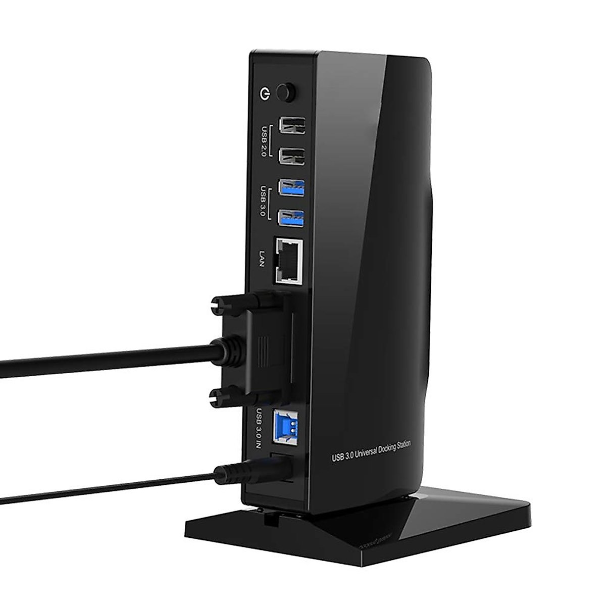XUNMAIFHB Portable Docking Station,USB3.0 Docking Station Notebook high-Speed Transmission Multi-Function Converter DVI, Gigabit RJ4, Audio Interface, Microphone Interface Fast Transmission