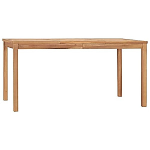 REWIS 5 Piece Patio Dining Set Solid Teak Outdoor Dining Table Outdoor Patio Set Outdoor Dining Furniture Patio Dining Sets Wood 3059939