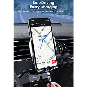 Magnetic Charging Cable 5-Pack (1.6/3.3/3.3/6.6/10FT) - 540° Rotating 3 in 1 Magnetic Phone Charger Cable with LED Light - 90° Angle Connector, Compatible with Micro USB, Type C Smartphone (Black)