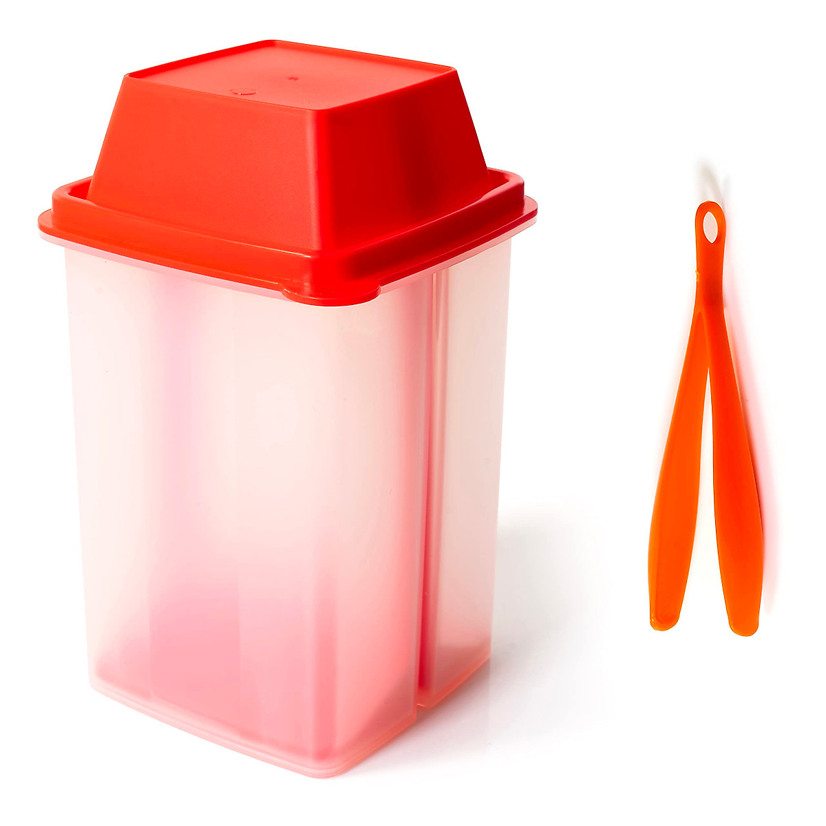 BloxBerry Pickle Jar with Strainer Insert - Plastic Leak Proof Food Saver Container - For Fresh Fruit or Pickled Vegetables - Complete with Tongs