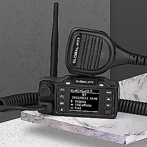 Wurui TXQ Global-ptt poc 4G LTE Vehicle Two Way Radio 12-24V Mini car Mount walkie talkies GPS for Adults Long Range 1000 Miles (2 PCS with sim Card)