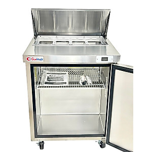 GenKraft Commercial Refrigerated - Sandwich/Salad Prep Table 29" GTSSP-29, 8 pan Capacity Used in Restaurants, Food Trucks, Fast Food Shops etc.