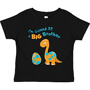 inktastic I'm Gonna Be a Big Brother Dino Baby T-Shirt 18 Months 0040 Black 283d0