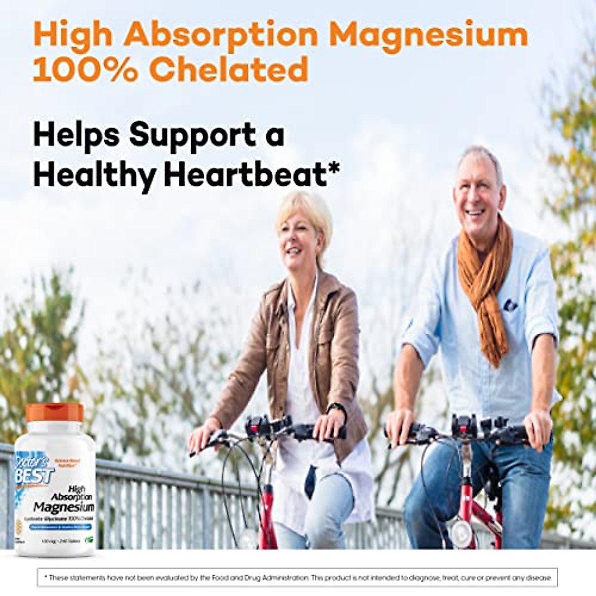 Doctor's Best High Absorption Magnesium Glycinate Lysinate, 100% Chelated, Non-GMO, Vegan, Gluten & Soy Free, 100 mg, 240 Count