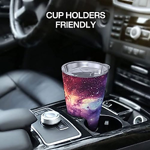 AYCZN Universe Nebula 20 OZ Tumbler Stainless Steel Travel Coffee Mug, Space Star Insulated Water Bottle with Lid and Straws Leakproof Thermal Cup