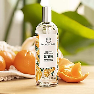 The Body Shop Satsuma Body Mist – Refreshes and Cools with a Citrus Scent – Vegan – 3.3 oz