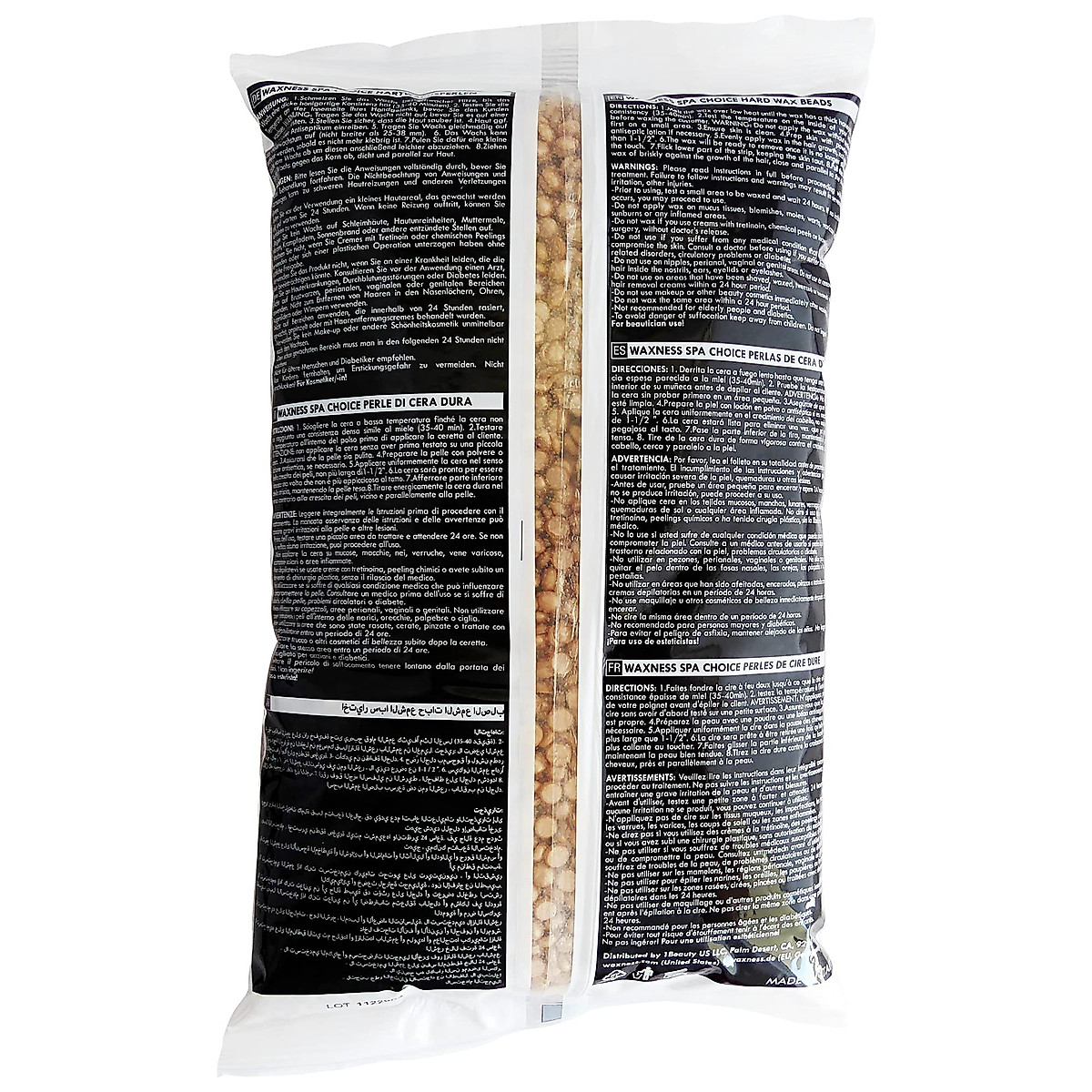 Waxness Spa Choice Mineral Gold Demi Creamy Hard Wax Beads 2.2 lb / 1 kg