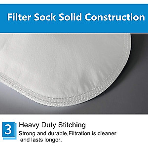 Felt Liquid Filter Socks Bag 1 Micron 7 Inch Ring by 16 Inch Long Industrial Filter Bags - 1Pack (1 Micron 7 x 16 Inch)