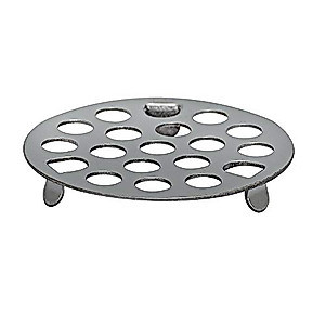 EZ-FLO 3-Prong Stainless Steel Bath Drain Strainer, Snap-in Shower Drain Cover with Hair Catcher, Shower Drain Replacement, 30071