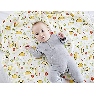 Loulou Lollipop Soft Baby Swaddle Blanket Muslin Wrap Receiving Blanket for Newborn to Toddler Girl and Boy, Large 47” by 47” - Taco…
