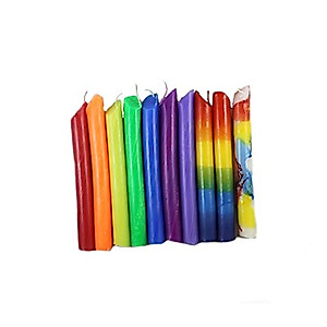 Candlestock Drip Candle for Wine Bottles - Colors of The Rainbow Dripping Candles - 10 Pack Assortment Drip Tapers