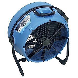 Dri-Eaz Stealth AV3000 24” High Velocity Axial Fan (F568), 2600 CFM, Blue, Low Noise, Industrial Fan, Pivot and Lock, Multi Purpose, Ventilate, Dry Floors, Variable Speed, 2.7 Amps, Easy Carry