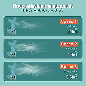 ideapro Pocket Handheld Fan Mini Portable Fan with Lanyard, 2000 mAh USB Rechargeable Mini Fan, Batteries Operated Handheld Fan with 3 Speeds Power Bank Flashlight Function for Home Outdoor Travel