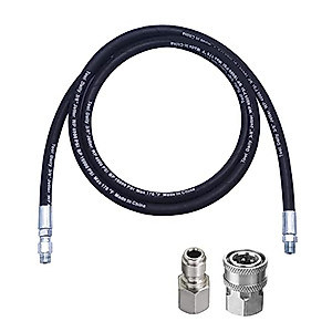 Tool Daily Pressure Washer Whip Hose with Swivel, Hose Reel Connector Hose for Pressure Washing with Pressure Washer Adapter Set, 8 FT