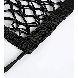 NEOUZA Car Mesh Organizer, Seat Back Net Bag, Barrier of Back seat Front Seat Pet Kids, Cargo Tissue Purse Holder, Driver Storage Netting Pouch SUV Minivan Pickup Truck Drive Safe (3-Layer)