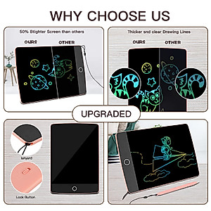 2Pack LCD Writing Tablet, 8.5inch Colorful Doodle Board LCD Drawing Pad, Kids Erasable Digital Writing Pad Electronic Scribble Board Toy for Age 3 4 5 6 7 8 Year Old Girls Boys Toddlers