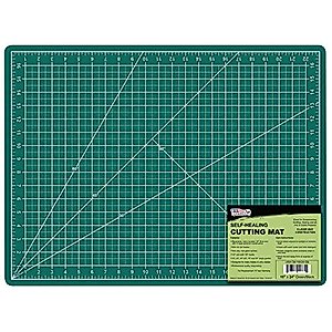 US Art Supply 18" x 24" Green/Black Professional Self Healing 5-Ply Double Sided Durable Non-Slip Cutting Mat Great for Scrapbooking, Quilting, Sewing and all Arts & Crafts Projects