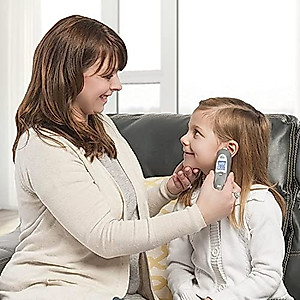 HealthSmart Digital Ear Thermometer for Babies, Kids and Adults - Instant and Accurate Results, Infrared Technology, Visual Fever Indicator, and 30 Disposable Lens Covers, FSA & HSA Eligible