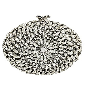 ZLXDP Hollow Out Dazzling Crystal Women Evening Bags Hard Case Ladies Party Clutch Wedding Handbag (Color : E, Size : 1)