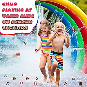 Leyndo 24 Pcs 2 Inch Water Pool Balls Toys Summer Soft Bomb Ball Sport Theme Absorbent Ball for Pool Swimming Beach Soaking Game Kids Party Activities, Baseball Football Soccer Beach Ball