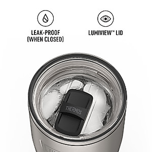 THERMOS ICON SERIES, Stainless Steel Cold Tumbler with Slide Lock, 24 Ounce, Matte Stainless Steel