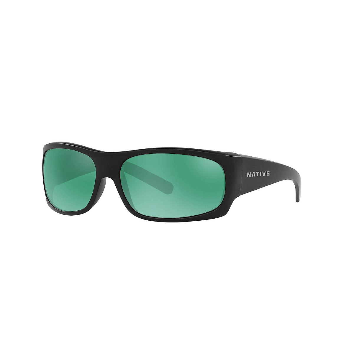 Native Men's XD9030 Versa SV Polarized Rectangular Sunglasses, Matte Black/Green Reflex, 62mm