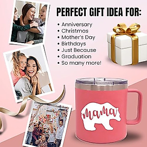 Mom Gift Coffee Mug - Mama Bear Tumbler - Mom Cup - Cute Gifts for Mother, New Moms for Christmas, Birthday, Mother's Day