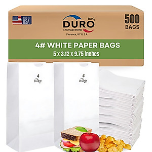 DURO Duro White Paper Bag 4 Lb, 500 Count