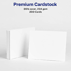 Avery Printable Postcards for Inkjet Printers, 4.25" x 5.5", 200 Blank Cards -- Great for Recipe Cards and Flashcards (8387)