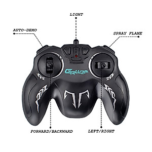 Jet Spray Remote Control Car for Kids and Children, Remote Control Vehicle Toy with Jet Spray Device Realistic Car Light Design and Engine Sound and Brake Sound, Best Gifts for Boys and Girls (Black)