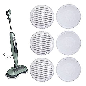 Mocsicka 6 Packs Steam Mop Vacmop Replacement Pads for Shark S7000 S7001 Steam Mops, Steam & Scrub All-in-One, Scrubbing Washable Mop Pads for Any Floors, Reusable Steam Scrub Cleaning Pads