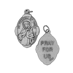 1" Saint and Holy Subject Medal with Prayer Card | Over 25 Different Saints | Durable and Detailed Charm | Pendant Medal Carded with Prayer | Christian Jewelry (St. Teresa of Avila)