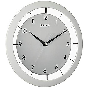 SEIKO 11 Inch St John Brushed Metal Wall Clock