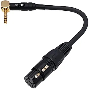 CESS-252 Right Angle 4.4mm to 4 Pin XLR Female Jack Headphone Adapter Cable