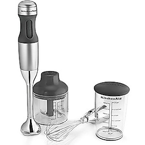 KitchenAid (Renewed) RKHB2351CS 3-Speed Hand Blender - Silver