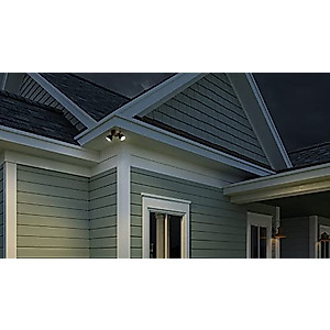 Lithonia Lighting HGX LED 2RH 40K 120 DDB M2 HomeGuard Security Flood Lights 2750 Lumens, 2-Light, No Sensor, Dark Bronze