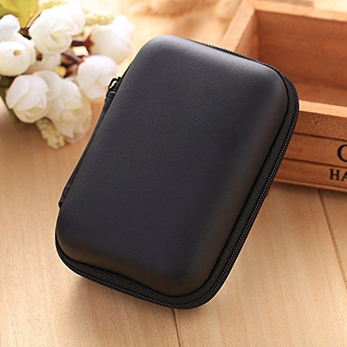 dezirZJjx Storage Container Premium Portable Earphone Data USB Cable Travel Case Organizer Storage Bag Mini Pouch - Orange