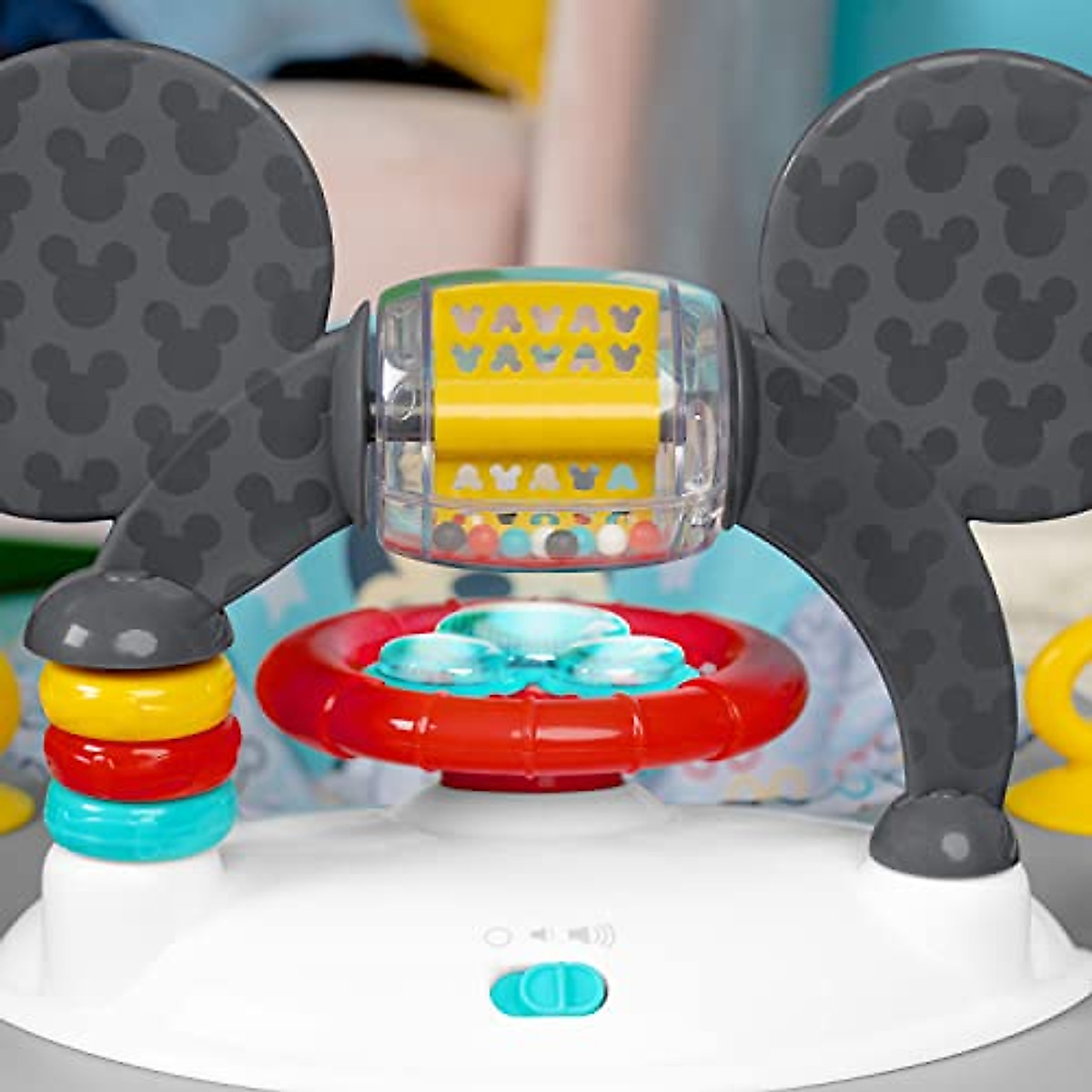 Bright Starts Disney Baby Mickey Mouse Original Bestie 2-in-1 Baby Activity Walker - Easy Fold Frame and Removable-Toy Station, 6 Months and up