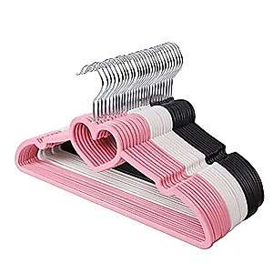 42CM 10/20PCS Cute Hangers Velvet Hangers Heart Design Clothing Rack Clothes Drying Rack Coat Hanger Hangers for Clothes (Color : Green, Size : 42CM 10PCS)