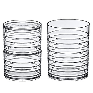 Amazing Abby - Intrigue - Acrylic Headband Organizer, Plastic Hairbrush Holder, Stackable Container for Hair Accessories and Beauty Supplies, Perfect Storage for Vanity and Bathroom, Crystal Clear