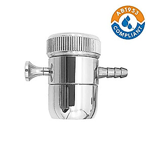 Avalon 2052-1 Faucet Aerator Water Filter Adapter with Diverter 1/8 Inch to 1/4 Inch Barb, Polished Chrome Finish, 1-Pack