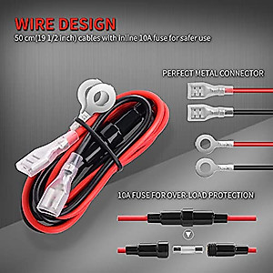 DaierTek 12V USB C Car Charger Socket, 12V USB Outlet, 48W PD Type C & QC 3.0 12 Volt Dual USB Charging Port Waterproof with Voltmeter & ON/Off Switch for Car Marine Boat Golf Cart -3Pack