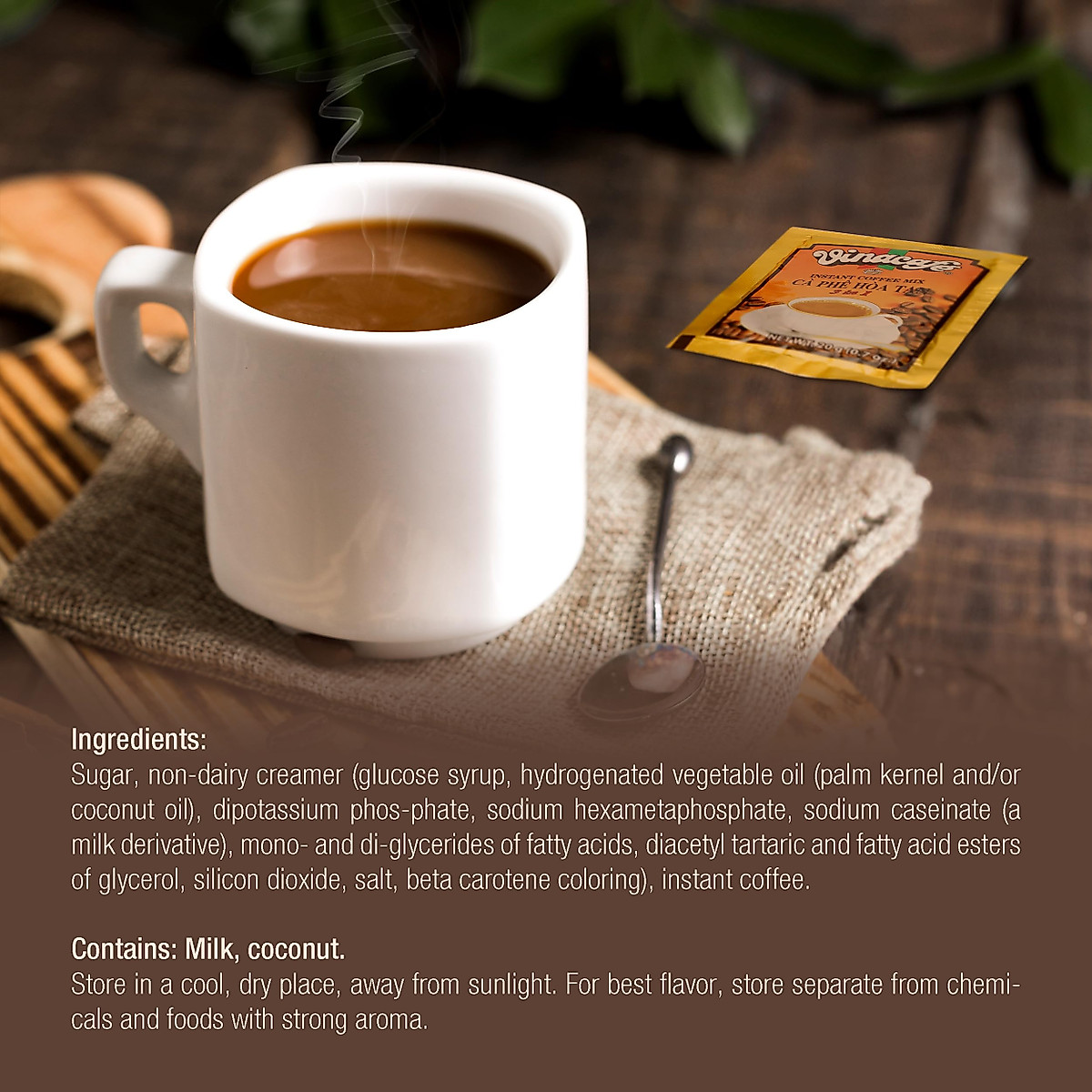 Vinacafe Instant Coffee Mix 3 in 1 (Pack of 4 | 20 Sachets Per Bag)