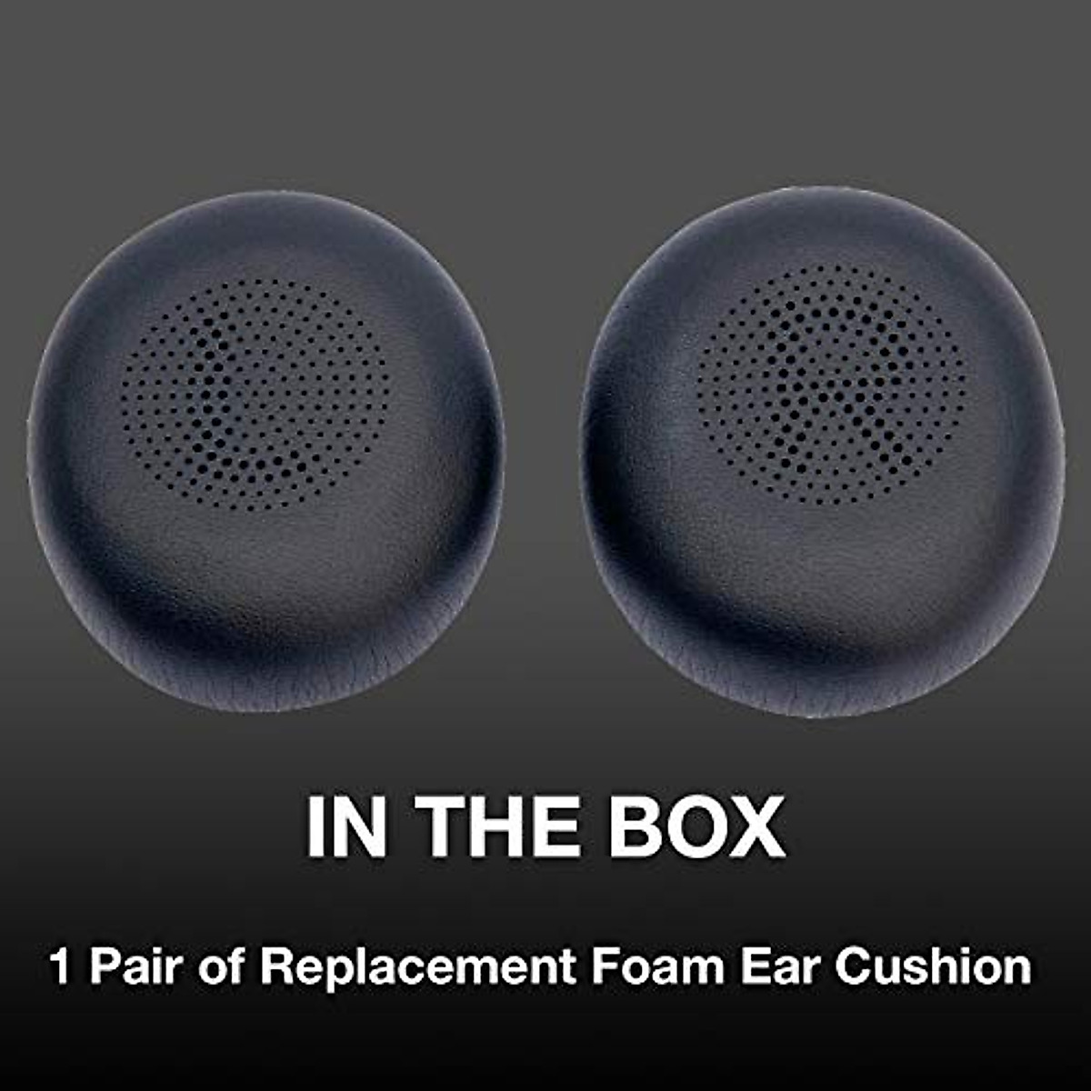 Ear Cushions Pads for Jabra Evolve2 65, Elite 45h, Evolve2 40, Bluetooth and Corded USB Headsets, Global Teck 2pk Replacement Spare Leatherette Ear Cushion (2-Pack Ear Cushions)
