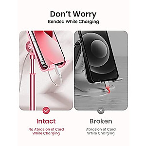 LISEN Pink Kitchen Accessories Kawaii Cell Phone Stand for iPhone & Desk Taller and More Photogenic Than Phone Dock Free Your Neck Height Angle Adjustable iPhone Holder Stand Things