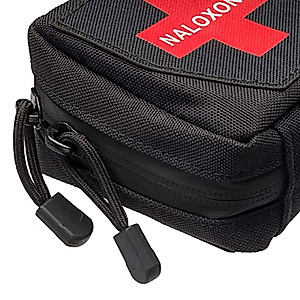 Naloxone Belt Pouch for Opioid Overdose Kits | Compact Belt Attachment Design | Custom Designed and Compatible with Two Naloxone Nasal Spray Doses & Accessories | Naloxone not Included (1)