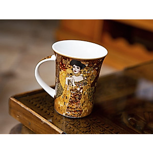 Porcelain Awakening Mug Gustav Klimt Adele Bloch-Bauer Mug 12 Fl oz. Tea Cup Coffe Mug for Parties
