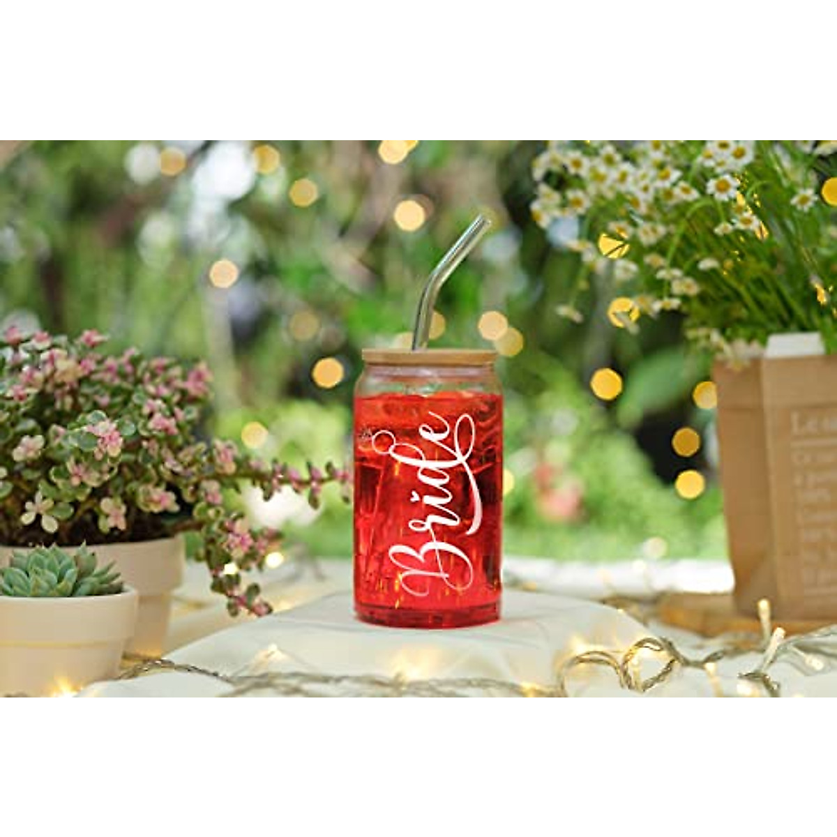 NewEleven Bridal Shower Gifts - Wedding Gifts For Bride - Bride To Be, Bachelorette Gifts, Engagement Gifts For Women - Bride Gifts For Bride To Be, Fiancee, Wifey, Her - 16 Oz Coffee Glass