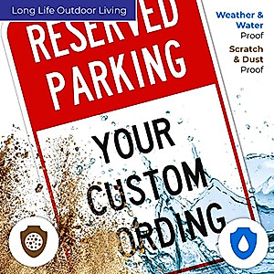 Sigo Signs Reserved Parking Sign, Custom No Parking Sign for Parking Lots, Businesses and Schools, 12x18 Inches, Outdoor Rust Free .063 Aluminum, Fade/Weather Resistant, Made in USA by Sigo Signs